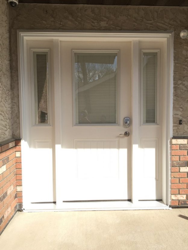 front-door-half-decorative-glass-renovation - Pura Windows